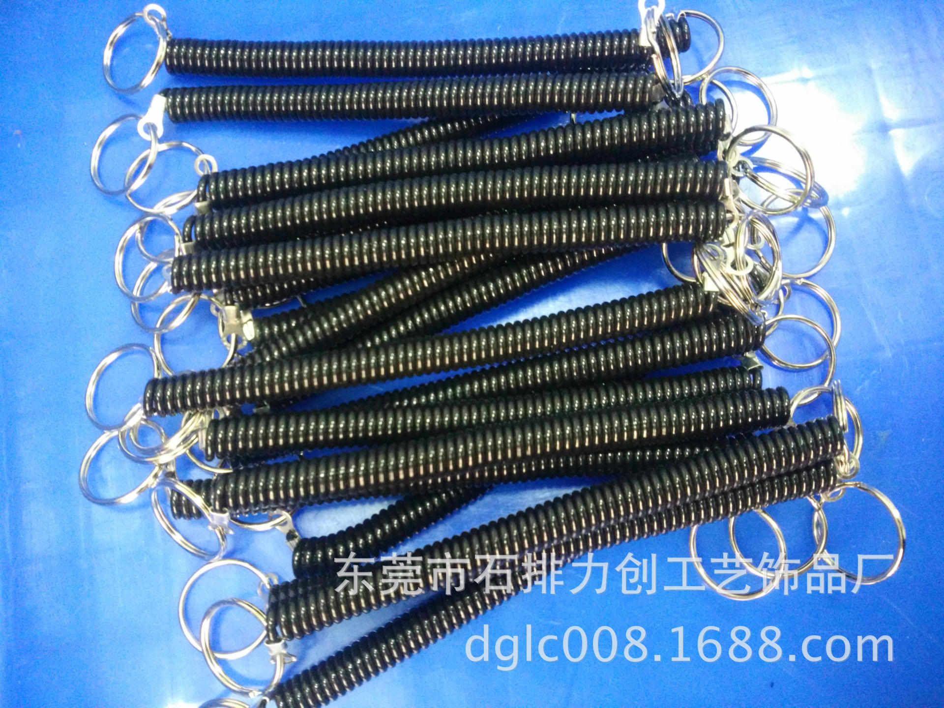 供应塑料弹簧挂绳黑色卡套PU失手挂绳钥匙扣 弹簧绳 焊接弹簧挂绳-阿里巴巴