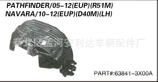 05-12 Pathifinder inner fender 63841-3X00A 63840-3X00A-阿里巴巴
