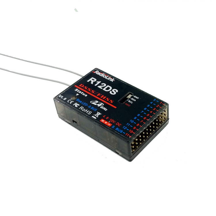 乐迪AT10二代12通道2.4G航模遥控器AT10II多轴固定翼R12DS接收机-阿里巴巴