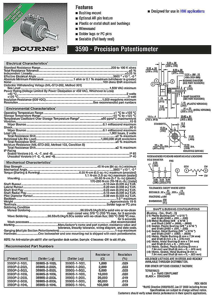 真正进口原装BOURNS 3590S-2-202L 伯恩斯精密多圈电位器2K-阿里巴巴
