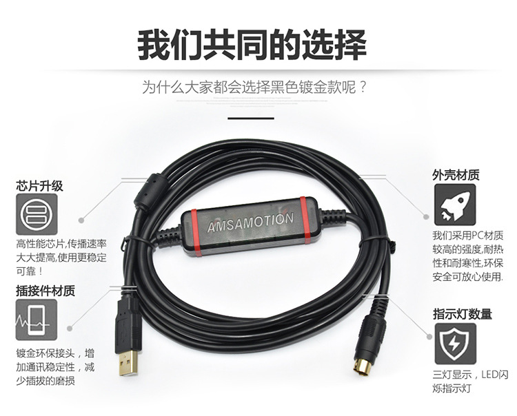 适用艾卫艾IAI电缸驱动器ACON PCON SCON调试电缆RCM-101-USB-阿里巴巴