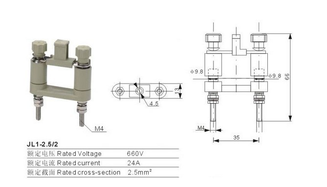 JL1-2红色连接片高压柜安装屏用切换片JL1-2.5/2保护压板接线端子-阿里巴巴