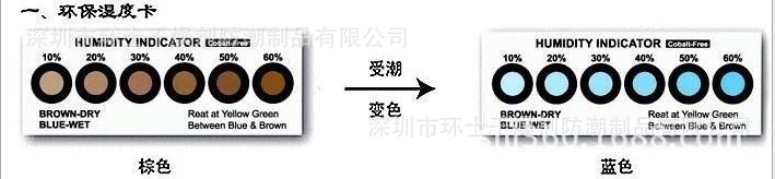 棕色无钴湿度指示卡 IC电子元件测试湿度显示卡 六点湿度卡10-60%-阿里巴巴