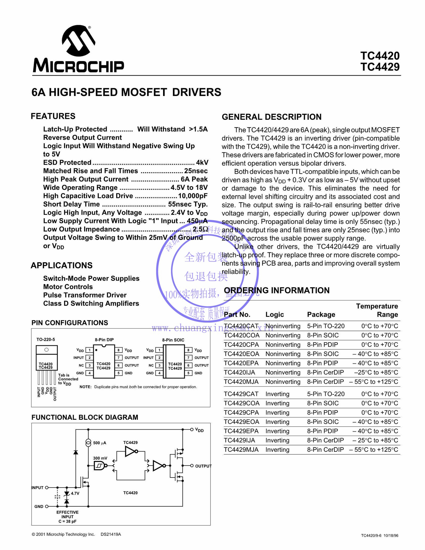 集成电路IC TC4420E0A TC4420 SOP-8 MOSFET驱动器 全新正品现货-阿里巴巴