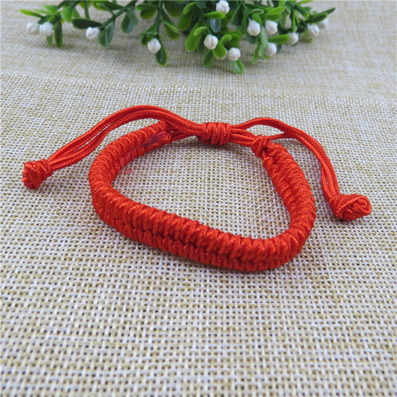 红绳手链女男本命年红手绳手工编织简约情侣红色绳子学生抽拉式潮-阿里巴巴