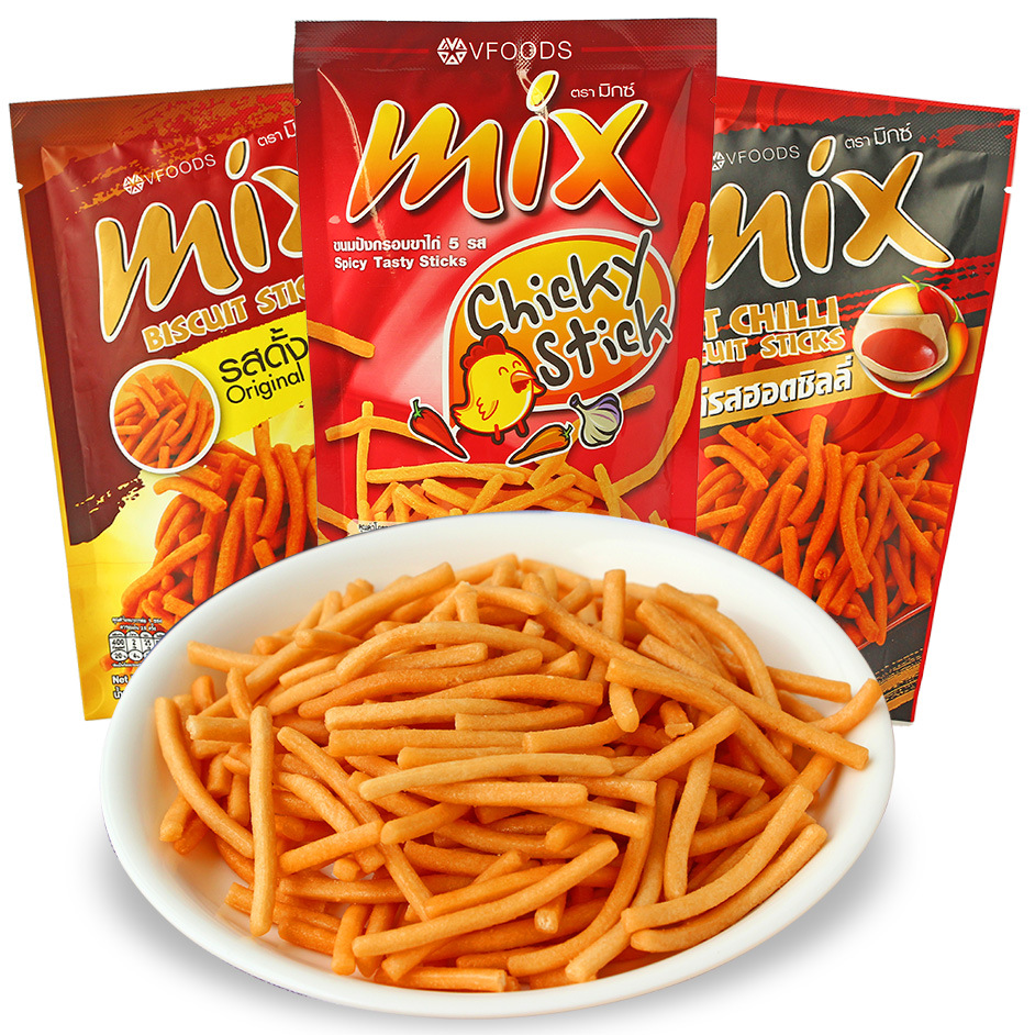 泰国进口 vfoods mix脆脆条香辣鸡味原味香脆薯条零食膨化30g-阿里巴巴