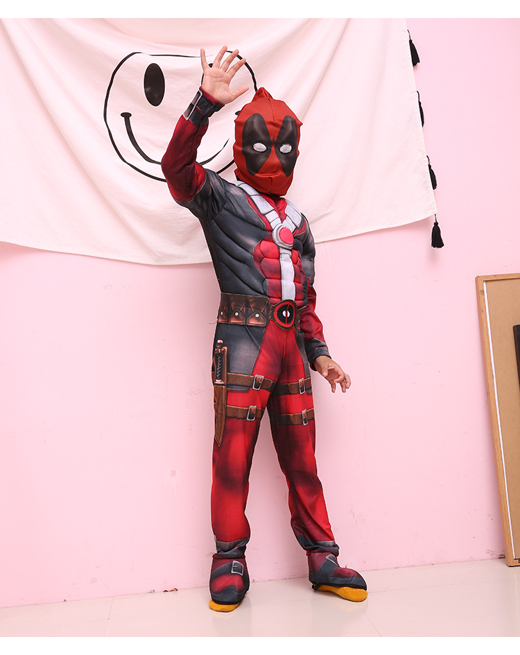 死侍cosplay服装小贱贱万圣万圣节动漫派对演出X战警肌肉英雄衣服-阿里巴巴
