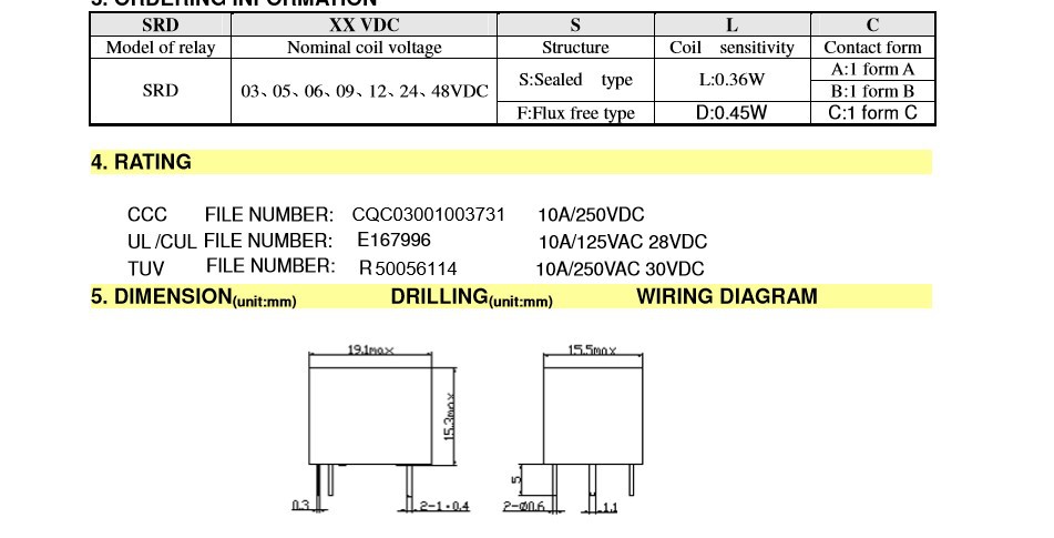 SRD-05VDC-SL-C 松乐 继电器 5VDC 1组转换 srd-05vdc-sl-c-阿里巴巴