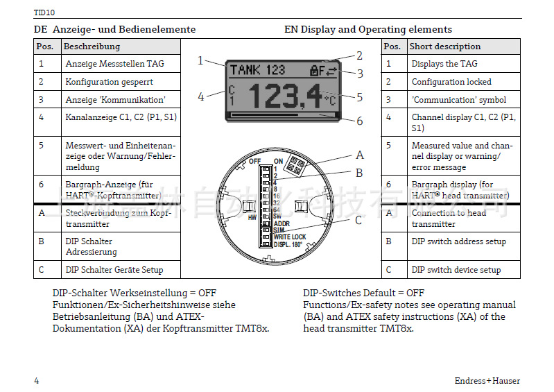 TMT84德国E+H智能温度变送器 防爆一体化数显温度变送器-阿里巴巴