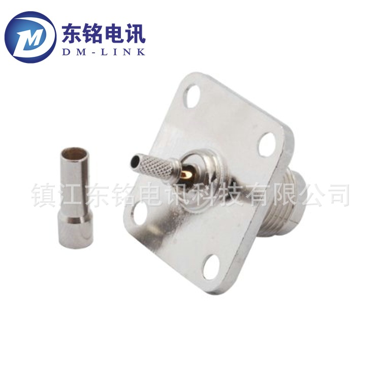 射频同轴连接器TNC-KF-1.5 TNC母座法兰盘四孔压接RG316 RG174线-阿里巴巴