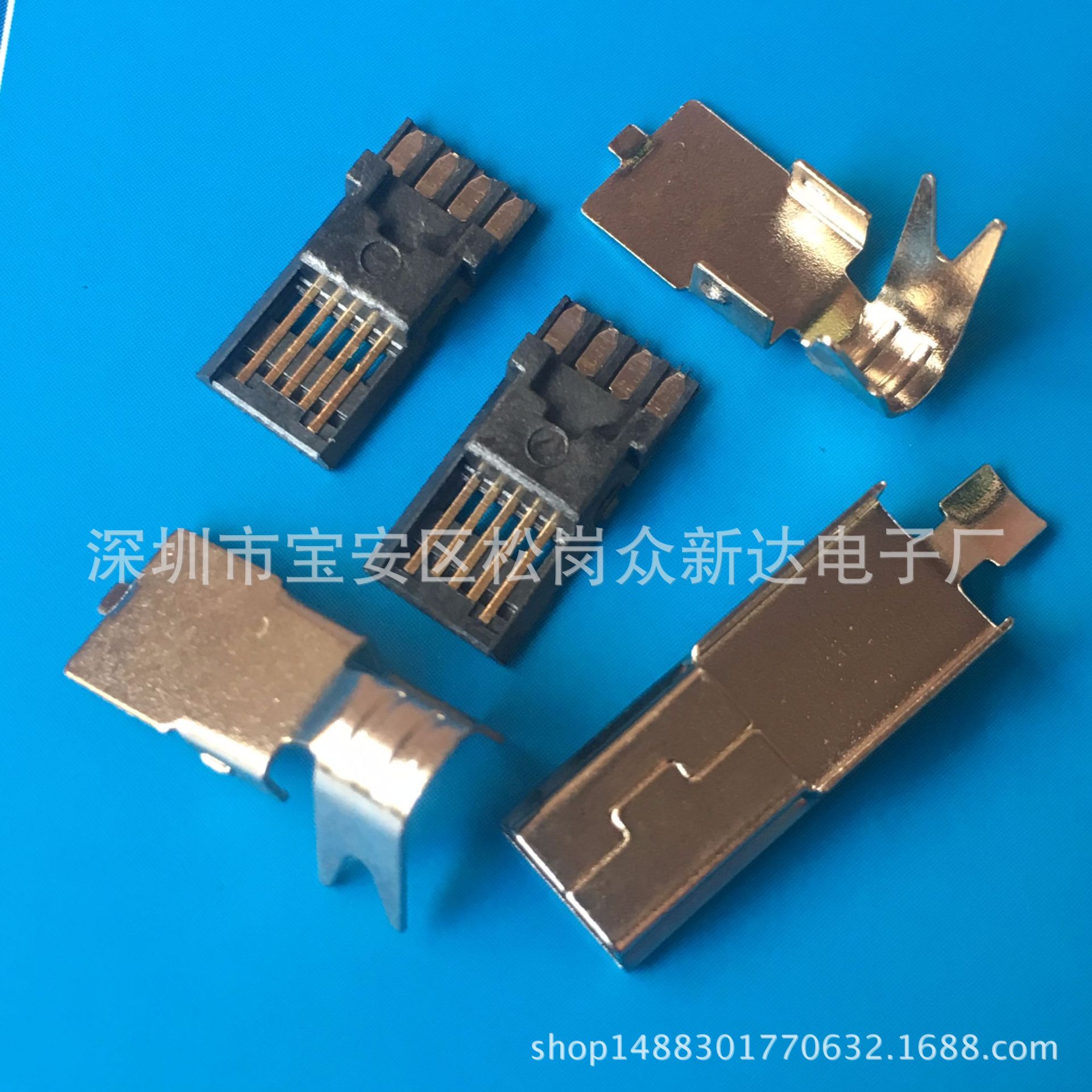 加长MINI 8P公头USB迷你8PIN外露8.0mm加长1.2焊线式 铜壳铁壳-阿里巴巴