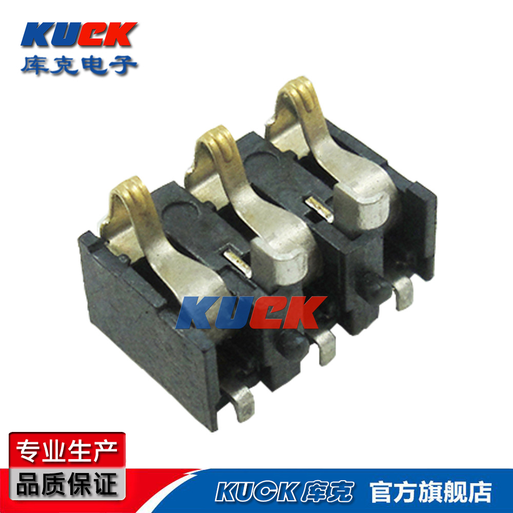 电池座弹片触点连接器3Pin间距3.0PH高5.7H外焊带柱 侧压式端子连-阿里巴巴