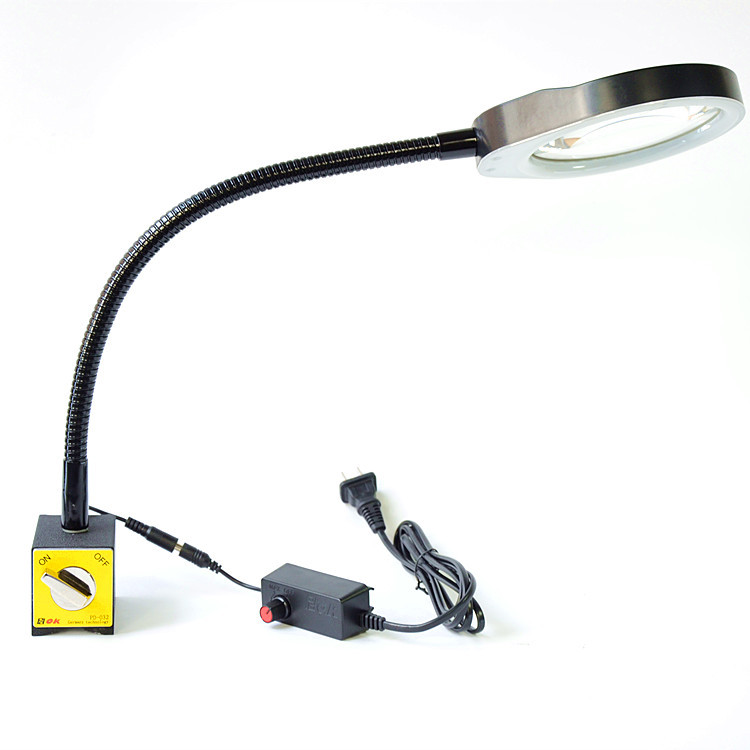 PD-032B磁力座放大镜带灯8倍10倍机床工作灯铣床雕刻机切割照明灯-阿里巴巴