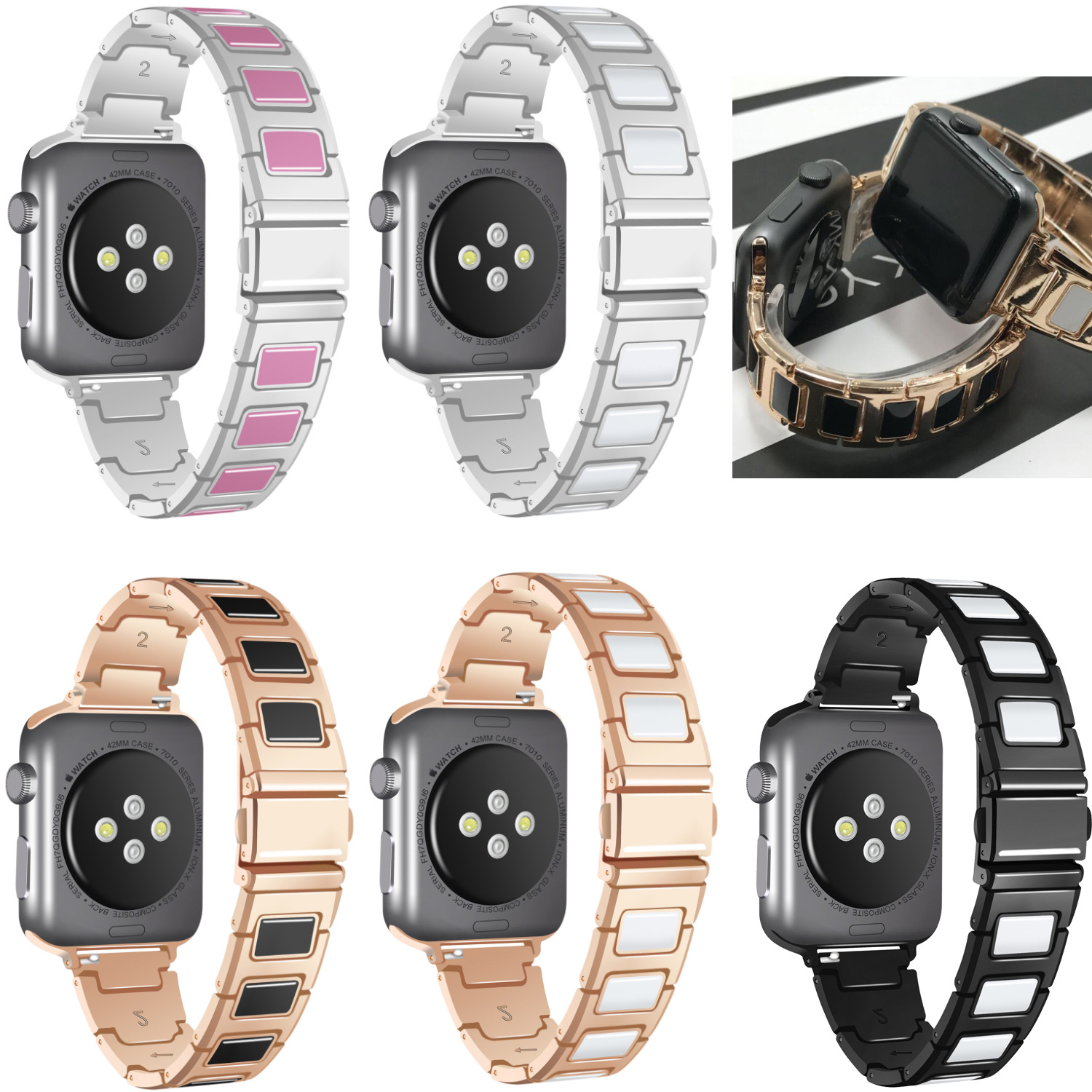适用于苹果金属陶瓷表带 新款iwatch1/2/3陶瓷腕带轻奢运动款-阿里巴巴