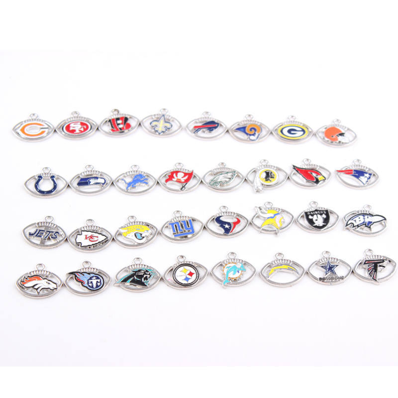 外贸爆款NFL Charms橄榄球吊坠 DIY合金饰品配件手链项链耳环挂件-阿里巴巴