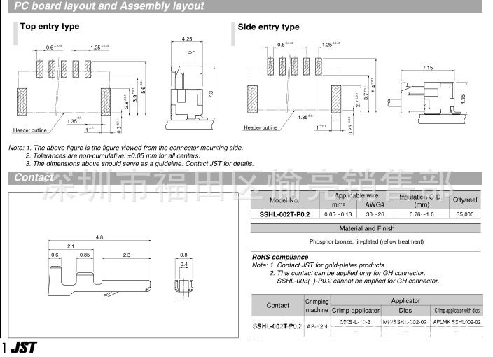 GH1.25-4P GHR-04V 1.25间距胶壳 A1257H-2P 耐高温连接器-阿里巴巴
