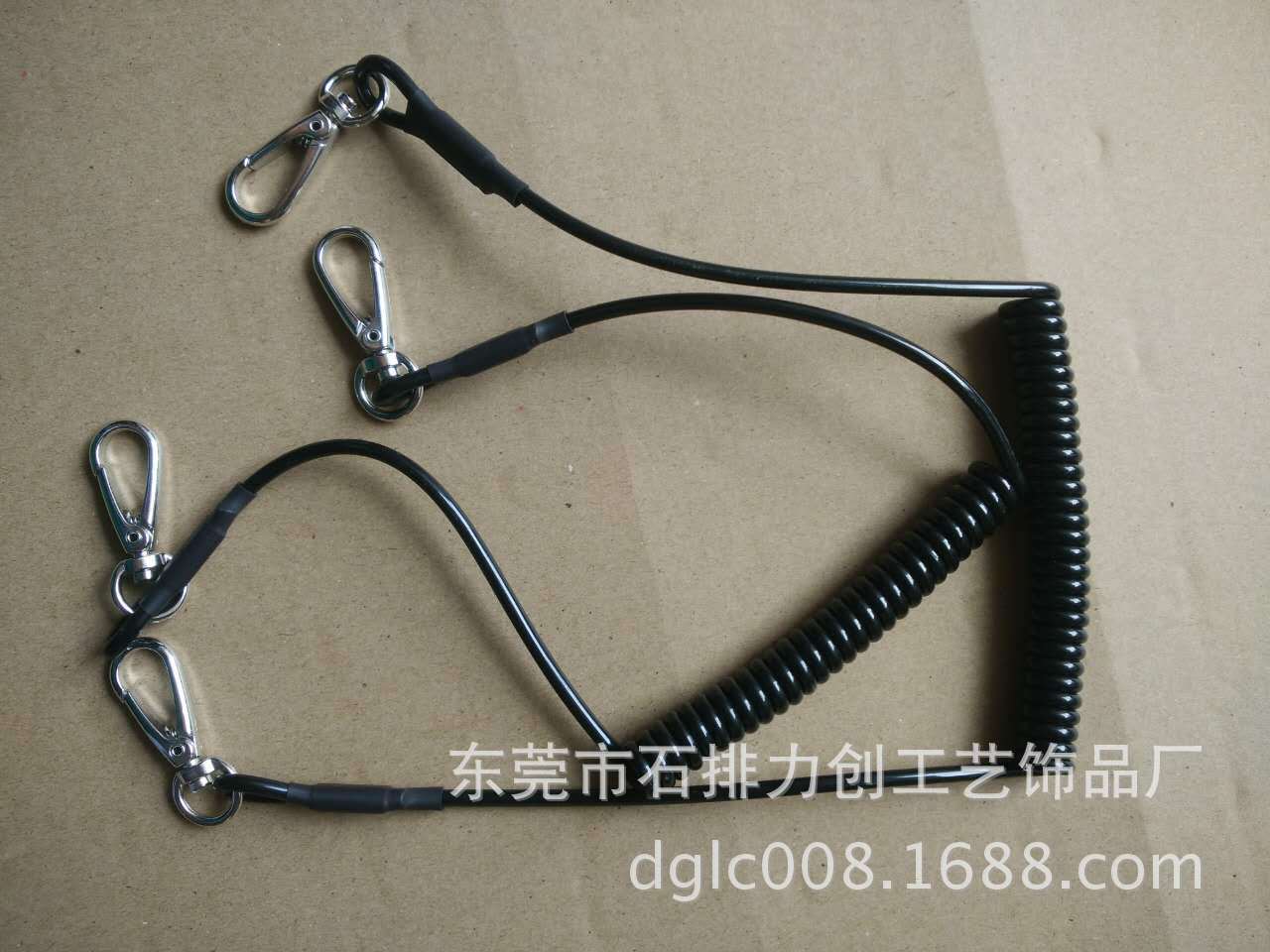 厂家批发弹簧失手绳 渔具弹力拉绳 黑色弹簧条 PU塑料弹簧绳-阿里巴巴