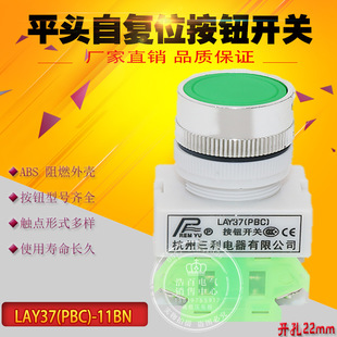 LAY37(PBC)-11BN Y090-11BN Ф22MM 平头自复位按钮开关-阿里巴巴