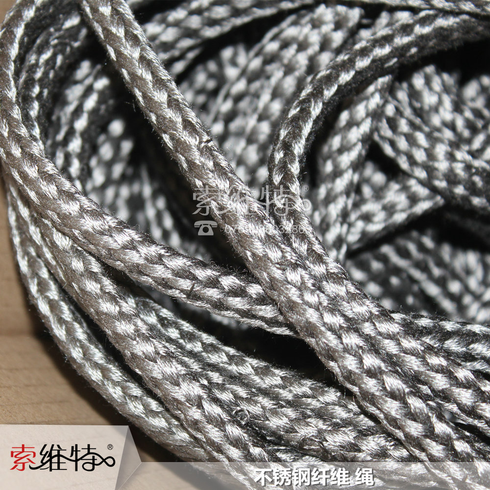 不锈钢纤维金属绳361L金属纤维绳导电绳抗静电编织-阿里巴巴