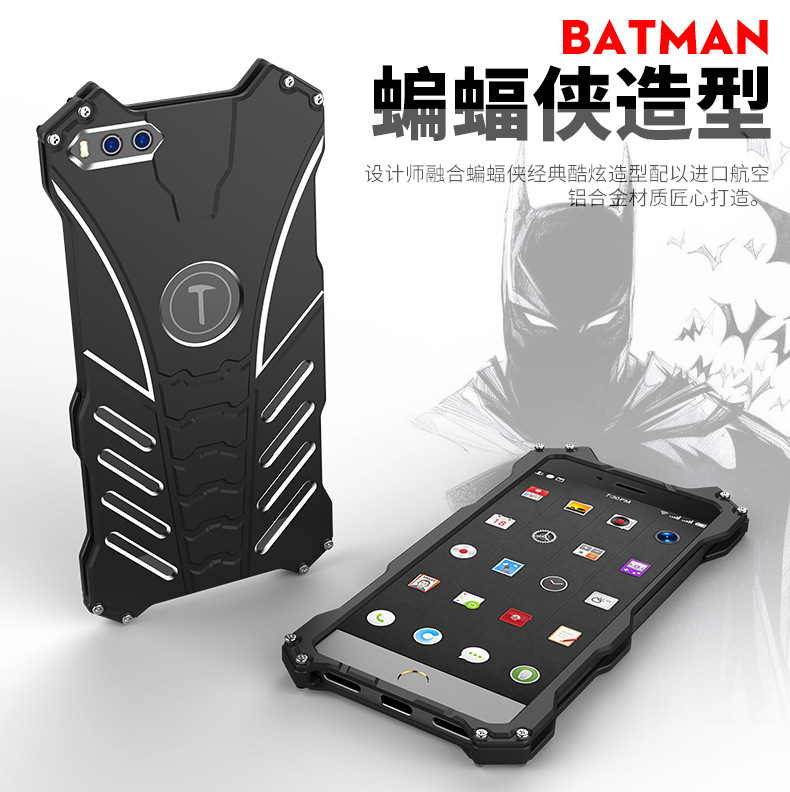 R-Just Batman Shockproof Aluminum Shell Metal Case with Custom Stent f ...