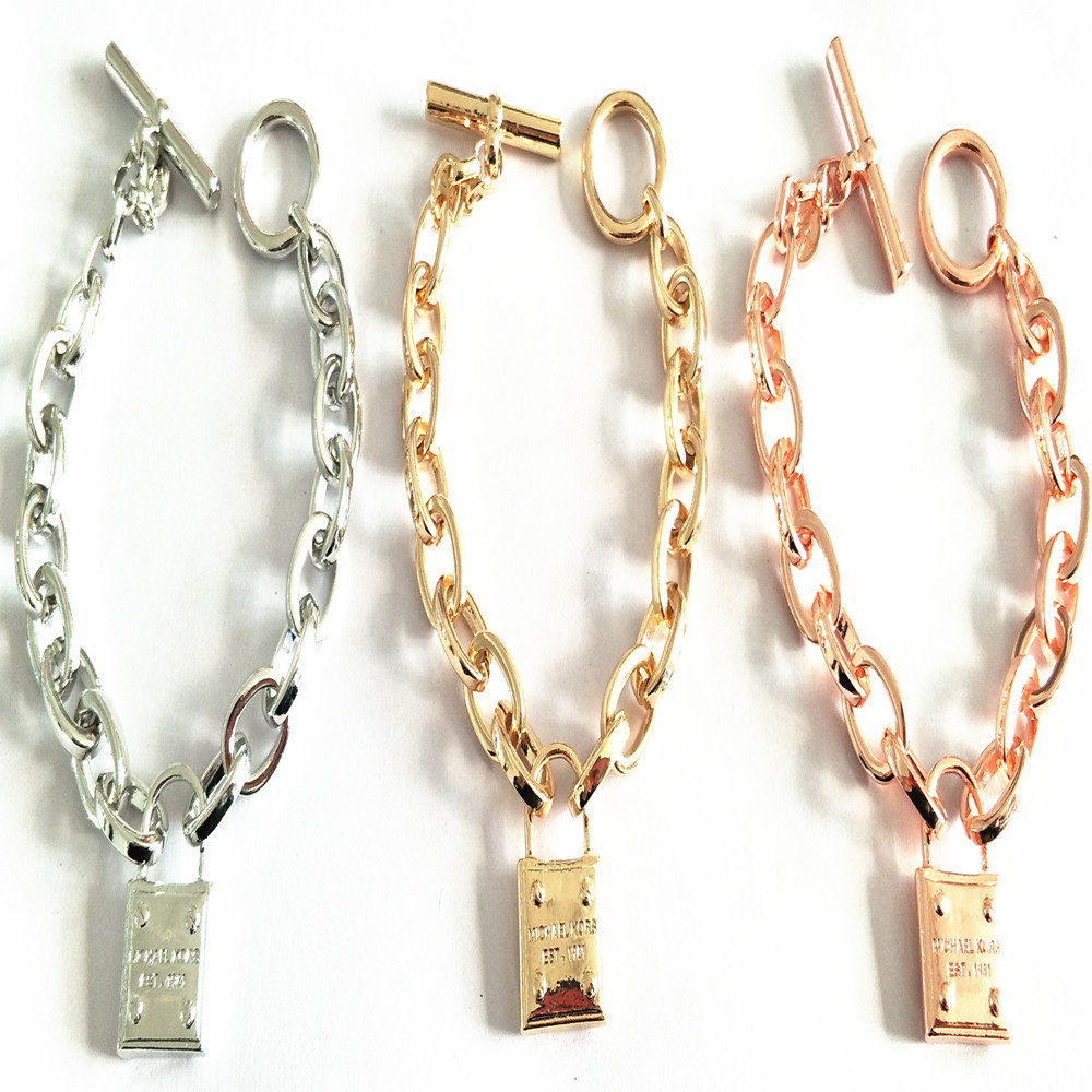 High Quality Lock Key Chains Bracelets Charms Bracelet Jewelry Silver ...