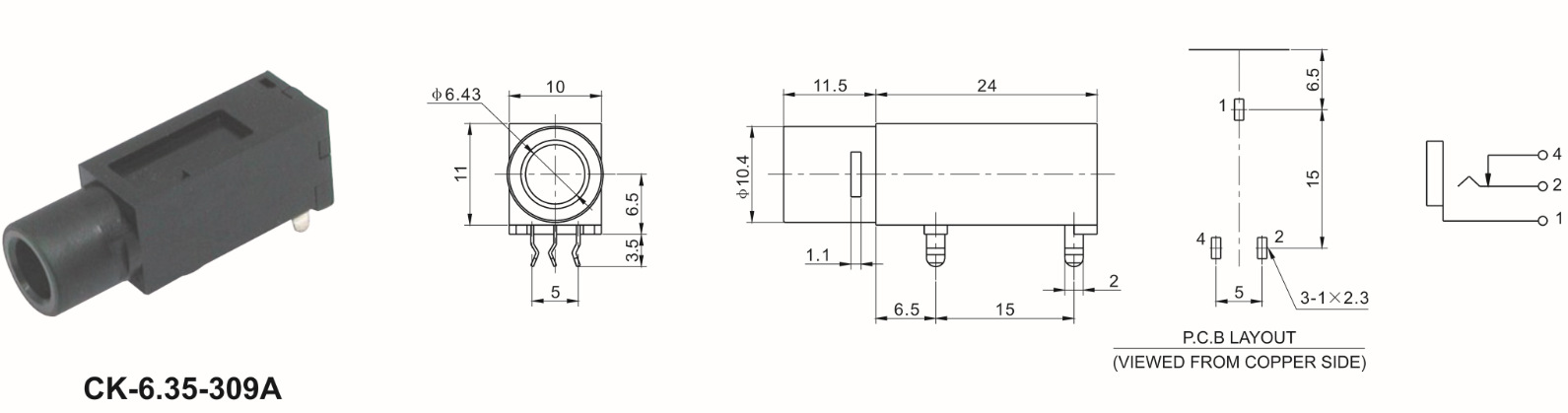 音响插座6.35插座 CK-6.35-309耐高温话筒麦克风咪座 量大从优-阿里巴巴