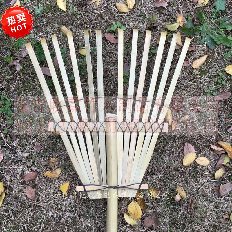 工厂出口日本竹耙 草耙 耙子 耙树叶 耙草 耙稻谷 田园简约款-阿里巴巴