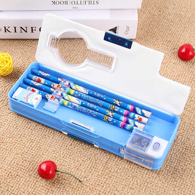Wholesale New Cartoon Multifunctional DoubleSided Magnetic Pencil Box