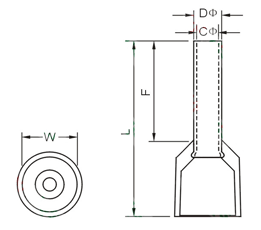 欧式端子E4010冷压端子VE4010针形端子 4.0mm平方管型预绝缘端头-阿里巴巴