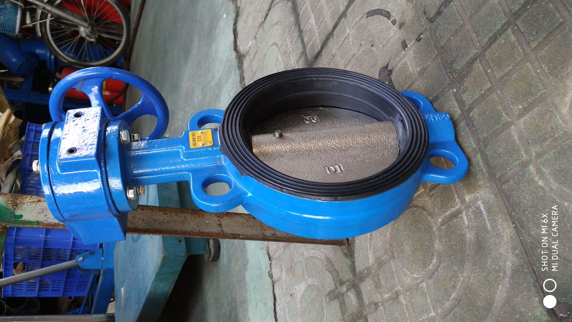 D371X-16C 铸钢/碳钢涡轮对夹式软密封蝶阀 手动蝶阀 DN50-DN500-阿里巴巴