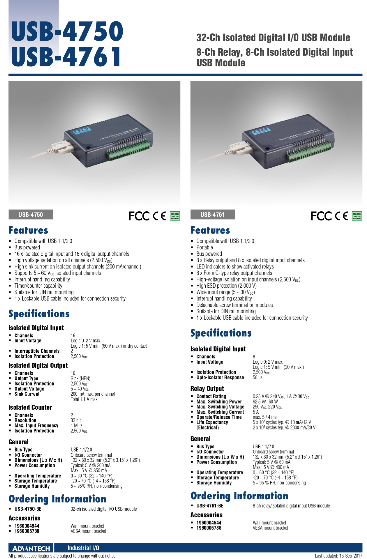 研华USB-4750-BE 32通道隔离保护的数字I/O USB模块精准智能-阿里巴巴