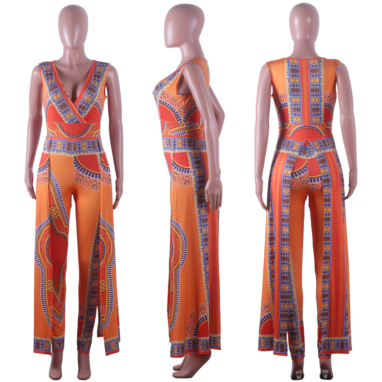 Buy Dropship Products Of African Ethnic Print Women Jumpsuit Romper ...