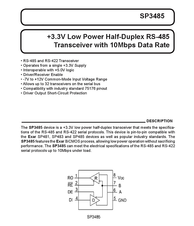 原装 SP3485EN 贴片SOP-8 RS485收发器 SP3485EN-L/TR SP3485E-阿里巴巴