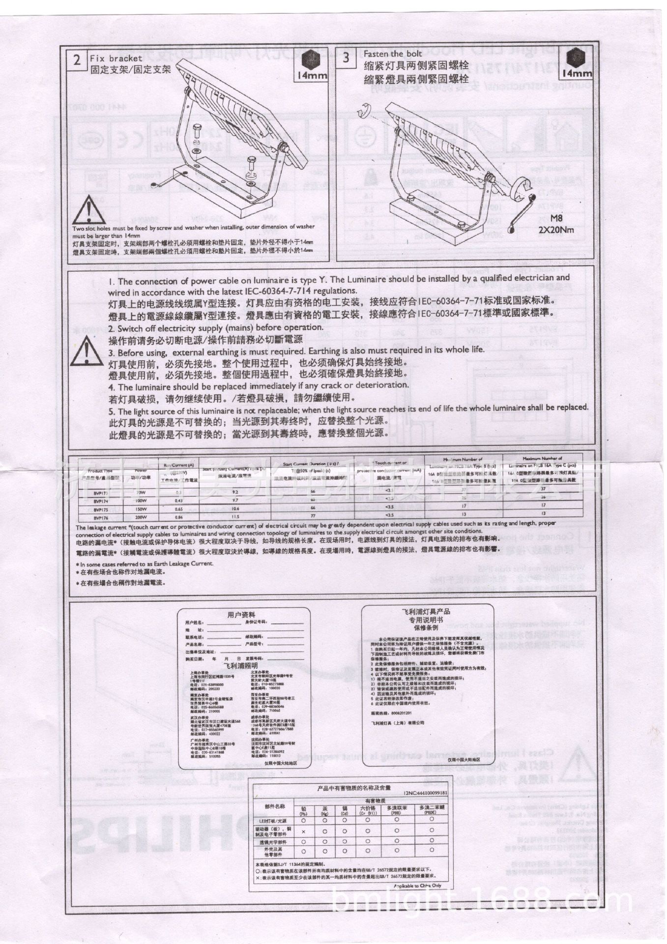 BVP175 150w LED泛光灯 明晖LED投光灯 塔吊灯库房灯-阿里巴巴