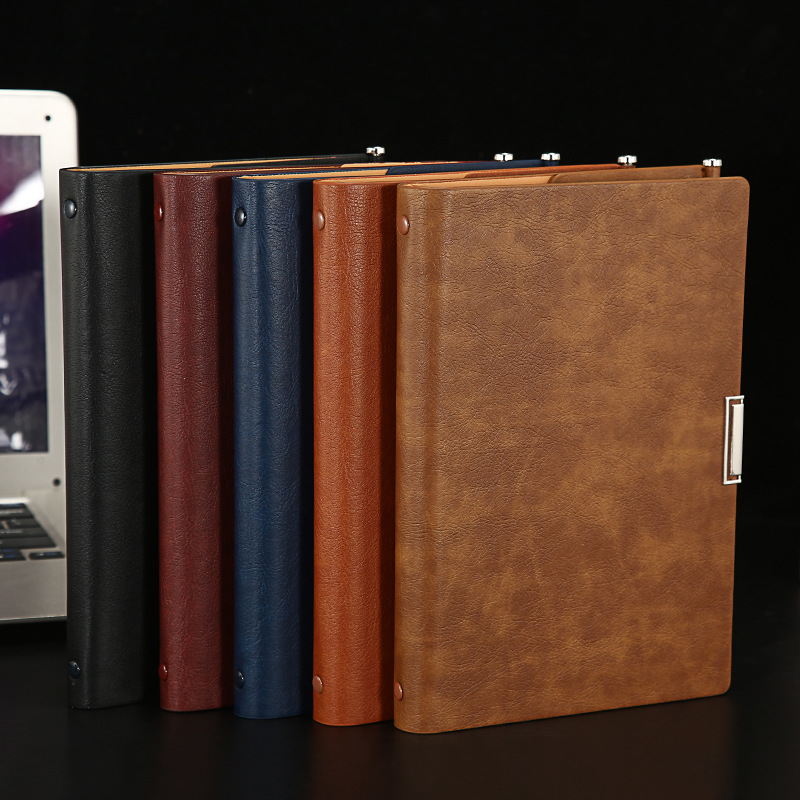 Supply Poly Urethane Leather Good-looking Notebook Gift Set A5 ...