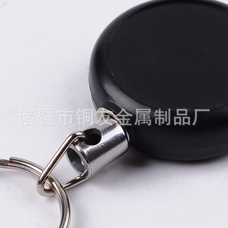 伸缩钥匙扣创意不锈钢钢丝绳钥匙扣防丢防盗钥匙链回弹伸缩钢丝绳-阿里巴巴