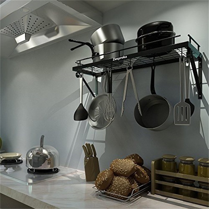 简约铁线厨房锅架 多层储物收纳架 多功能厨房置物架-阿里巴巴