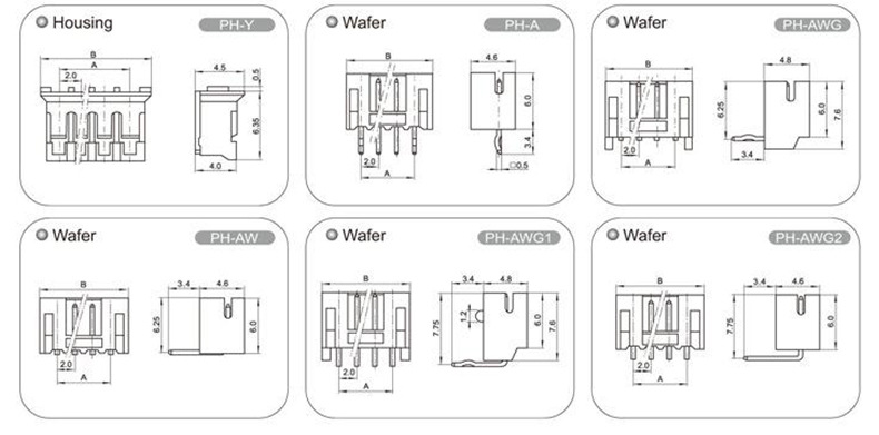 连接器PH2.0 2Y 间距2.0mm插头 2Pin公头胶壳 接插件-阿里巴巴