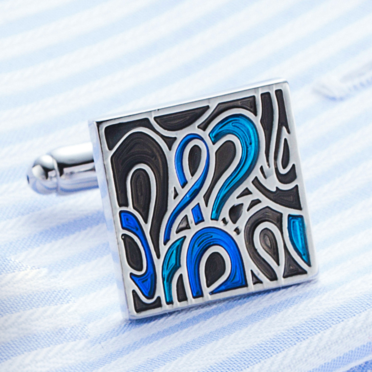 新款袖扣 珐琅袖钉 法式衬衫袖口婚礼洋服纽扣 cufflink 635-阿里巴巴