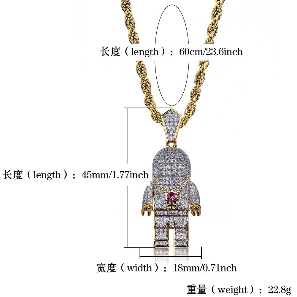 Wholesale Iced Out Pendant Luxury Designer Necklace Hip Hop Jewelry ...