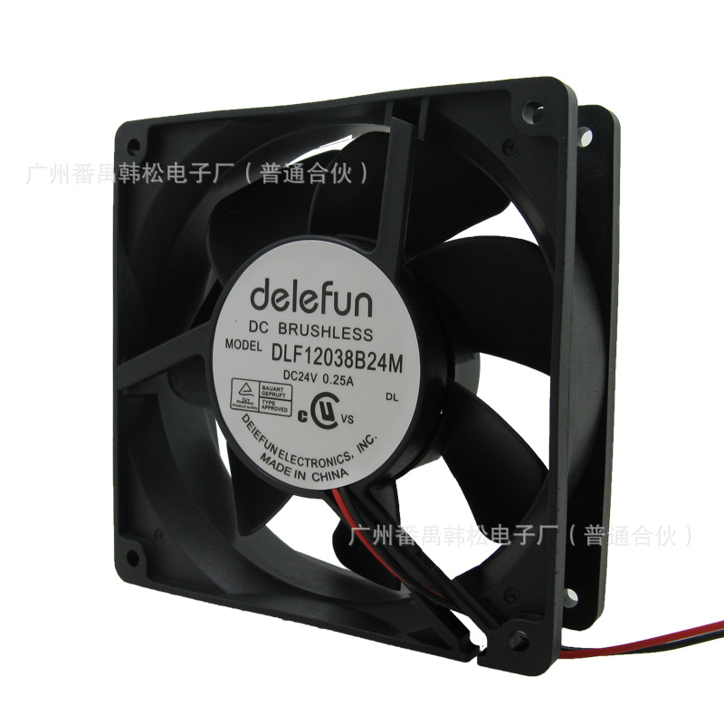 Delefun12038专业功放用风机双滚珠直流静音散热风扇 24V 0.25A-阿里巴巴