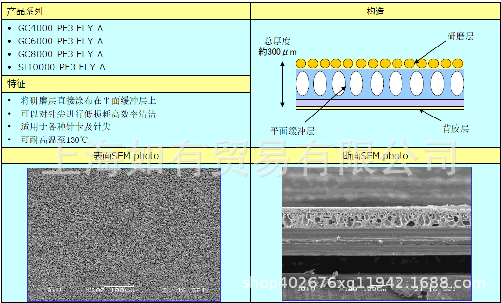 Probe card cleaning sheet,探针卡修复清针纸PF3，MEMS卡-阿里巴巴