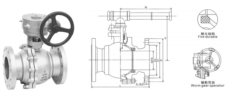 Q41H-25C 碳钢硬密封浮动球阀 DN32 手动法兰蒸汽涡轮球阀-阿里巴巴