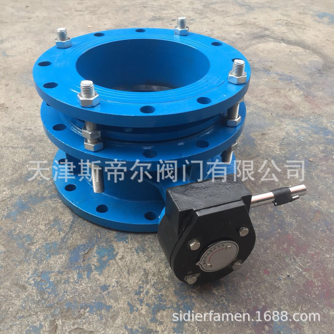SD341X-16C 铸钢伸缩蝶阀 双法兰涡轮蝶阀 蜗轮分体碳钢蝶阀 天津-阿里巴巴