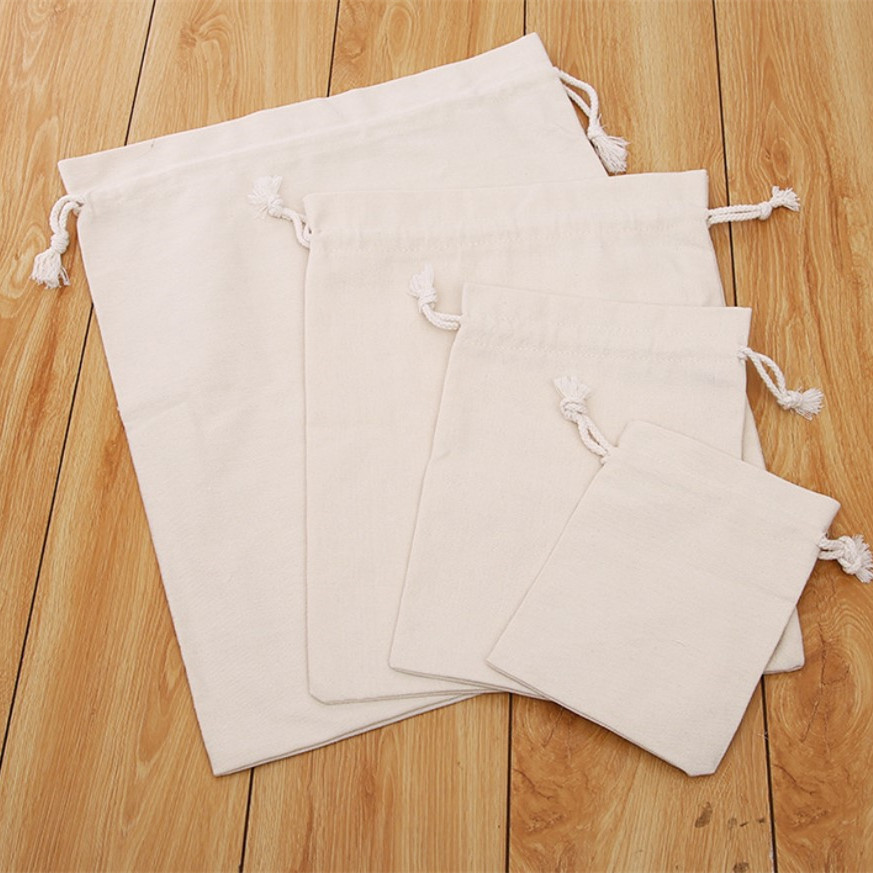 厂家直销全棉帆布袋抽绳袋 定制抽拉绳收纳束口袋广告礼品环保袋-阿里巴巴