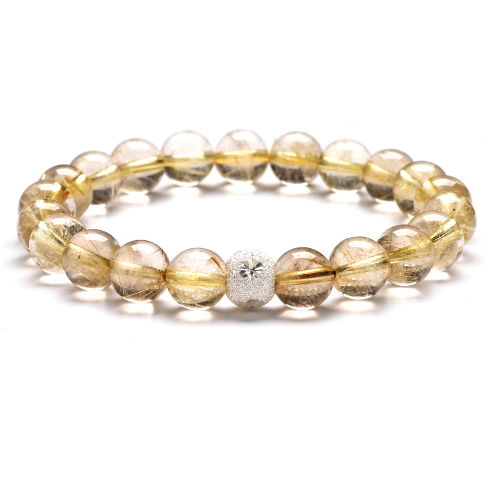 Foreign Trade New S925 Silver Gold Crystal Single Ring Bracelet Female ...