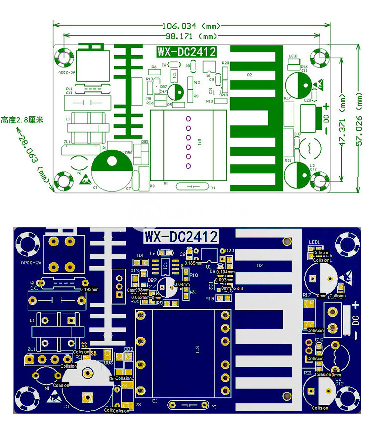 WX-DC2412正品 100W大功率24V 4A6A开关电源板 AC-DC工业电源模块-阿里巴巴