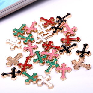 规格多样简约款HZ403滴胶十字架服饰箱包装修饰合金烫片-阿里巴巴