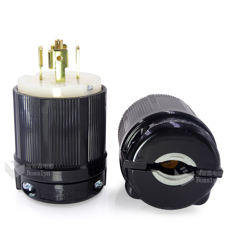 NEMA L22-30P 美国工业插头 四相五线插座 377/480V 30A-阿里巴巴