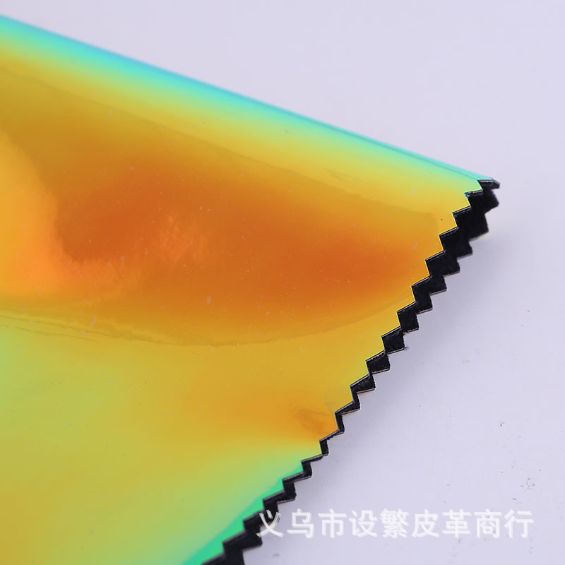 幻彩彩虹烫金箔烫金膜烫印膜pu皮革镜面镭射箱包材料七彩镭射膜 阿里巴巴